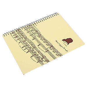 Songwriting Music Notebook, Notebook, Music Paper, 50 Pages Staff Stave Manuscript for Writer Music(Yellow sheet music pattern) [Unknown Binding]