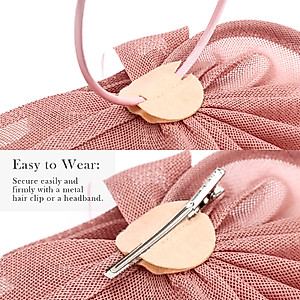 DRESHOW Women Fascinator Hats Tea Party Hat Vintage Pillbox Hat Headband for Cocktail