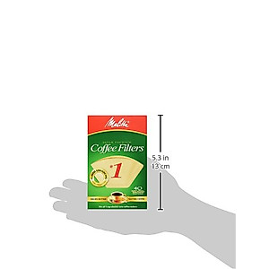 Melitta 620122 40 Count #1 Natural Brown Cone Coffee Filters (Pack of 5)
