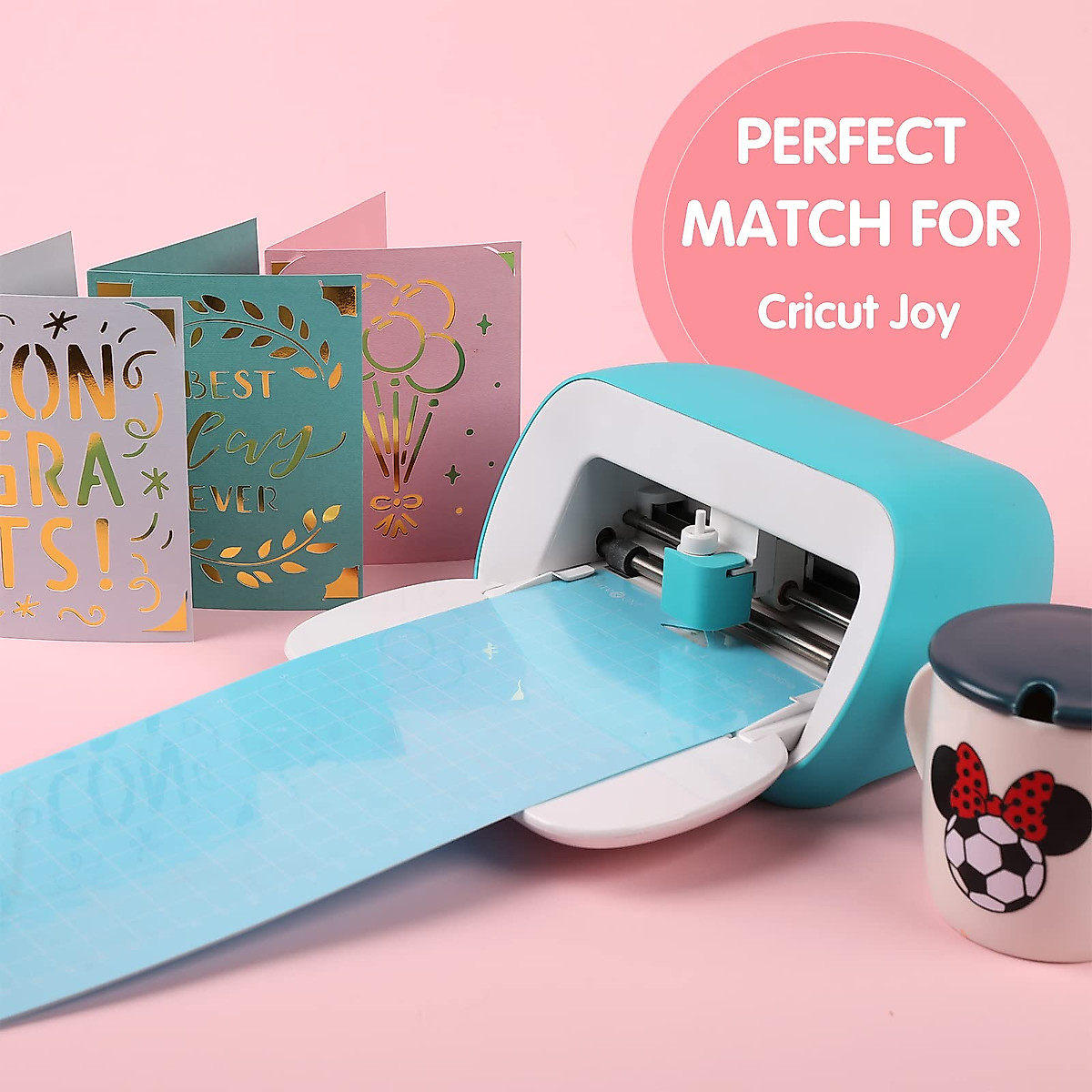 HTVRONT Strong Grip Cutting Mat For Cricut Joy - 3 Pack 4.5X12 Stronggrip Quilting Mats For Cricut Joy Bundle, Purple Adhesive Cutting Mats Replacement Accessories for Cricut