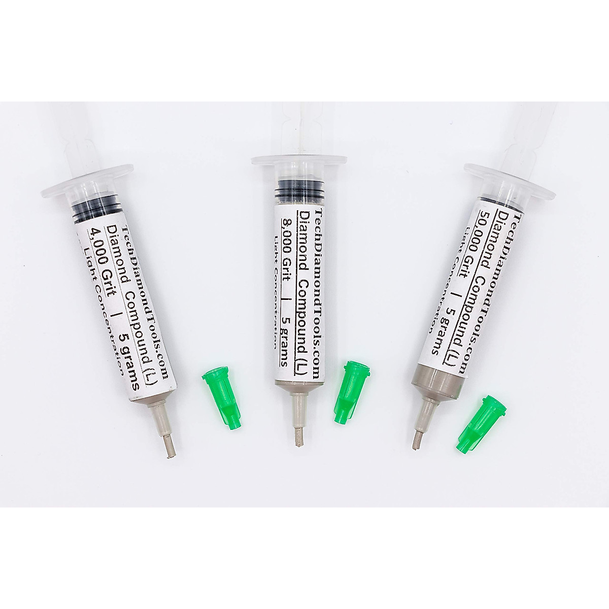 TechDiamondTools Kit of 3 Diamond Polishing Compound Polishing Paste USA Made 4000 8000 50000 Grit for Marble Glass Metal Rock Jewelry Resin Silver Gemstone with 10% of Diamond Powder