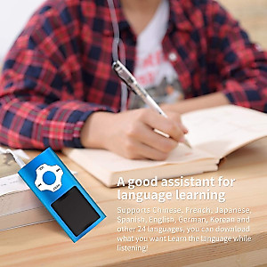 WOWSYS MP3/MP4 Portable Player,1.8 Inch LCD Screen and Card Slot,Max Support 64GB TF Card,Darkblue