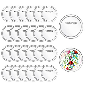 Lusofie 12 Set Acrylic Clear Craft Button with Pin Design Button Pins Badge Blank Button Pins for Craft Supplies, DIY Badges, School Projects(2.27 Inch)