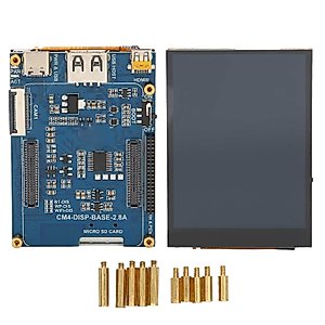 Septpenta 2.8in Capacitive Touch Screen Module Kit, 2.8in Capacitive Full Fit Touch Screen Computer Module 4, Mipi 5 Point Touch 6H Hardness for RPI with Interface Expansion Board