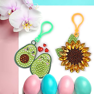 Happy makers Big Gem Diamond Art Painting Arts Crafts Keychains Suncatchers Kits for Gifts, Mosaic Painting Kit by Numbers for Teens Toddler DIY Create Your Own Motivational Frog