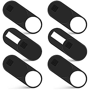 Vetoo Laptops Webcam Covers Slide 6Pack,Ultra Thin Privacy Covers Compatible for MacBook Pro Mac Ipad PC Tablets,Plastic Webcam Sticker