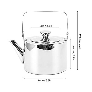 L Steel Tea Kettle With Strainer Thickened Metal Whistling Teapot With Ergonomic Handle For All Stovetop Small, 1L L Steel Tea Kettle (Medium, 1.3L)