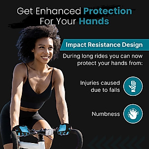 LuxoBike Cycling Gloves Bicycle Gloves Bicycling Gloves Mountain Bike Gloves – Anti Slip Shock Absorbing Padded Breathable Half Finger Short Sports Gloves Accessories for Men/Women