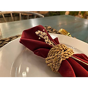 TAGREE Wicker Napkin Rings Set of 12, Woven Napkin Rings, Napkin Rings Bulk for Dinning Table, Easter Napkin Rings Set of 12, Farmhouse Napkin Rings, Rustic Napkin Rings