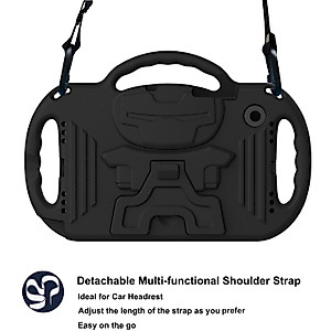 LTROP Shockproof Kids Case for Samsung Galaxy Tab A8 10.5-inch 2022 SM-X200/X205/X207 with Handle Stand & Shoulder Strap, Blue