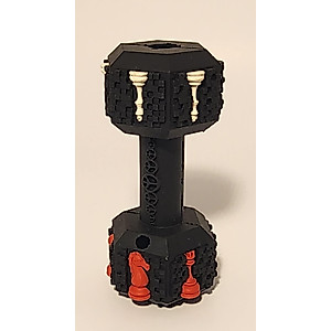Atlantic Animals Puppy Dumbbell Toy - Durable Chew Toy for Dogs, Promotes Dental Health (Black)