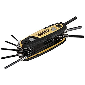 DEWALT Hex Key Set, SAE, Folding/Locking, 8 Keys (DWHT70262M)