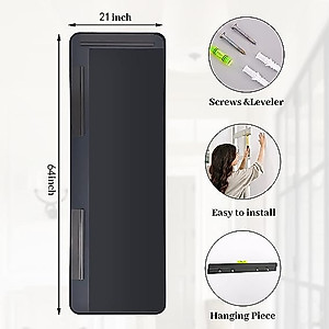 VooBang Full Length Mirror Deep Framed 21x64 Inch Floor Stand, Leaning or Dressing Modern Sleek and Chic Design Ideal for Bedroom, Closet, or Entryway Silver