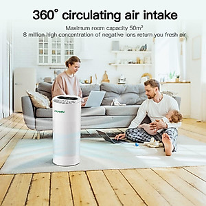 Air Purifier for Home Large Room Up to 947ft², Air Quality Sensor, White Noise, Auto Mode