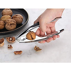 New Star Foodservice 27969 Die Cast Zinc Alloy Lobster Nutcracker Seafood Cracker with Soft Rubber Grips, 6", Silver