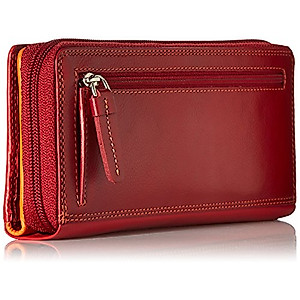 Visconti Women's Rb55 Leather Purse Red Multicolor