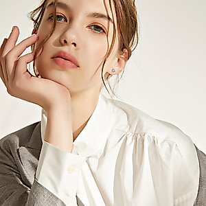 Moonstone Earrings for Women Celtic Knot Stud Sterling Silver Hypoallergenic Piercing Tiny Earring Rainbow Trinity Good Luck Irish Jewelry Xmas Gifts for Mother