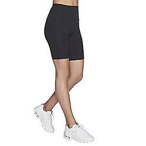 Skechers Women's GO Walk High Waisted 8" Bike Short, Black, L