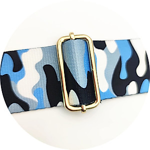 Beacone Purse Strap Replacement Wide Shoulder Strap Adjustable Crossbody Handbag Purse Strap Belt (Cow Pattern-Blue)