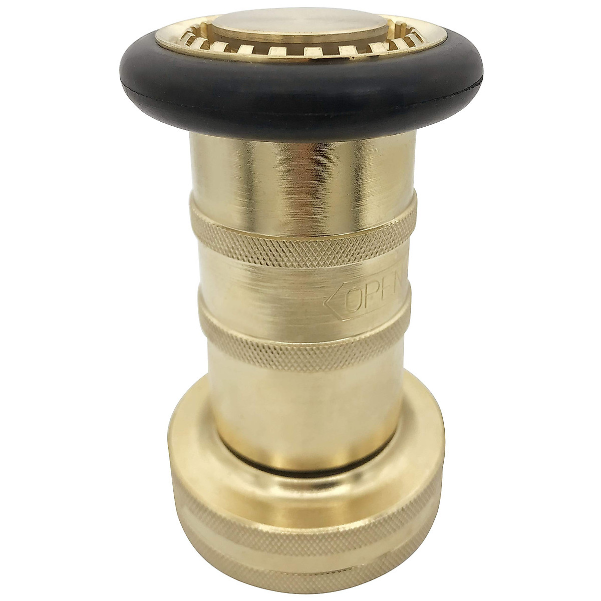 RosyOcean 2 Inch NPSH Fire Hose Nozzle Brass Fire Equipment Industial Heavey Duty Spray Jet Fog Nozzle