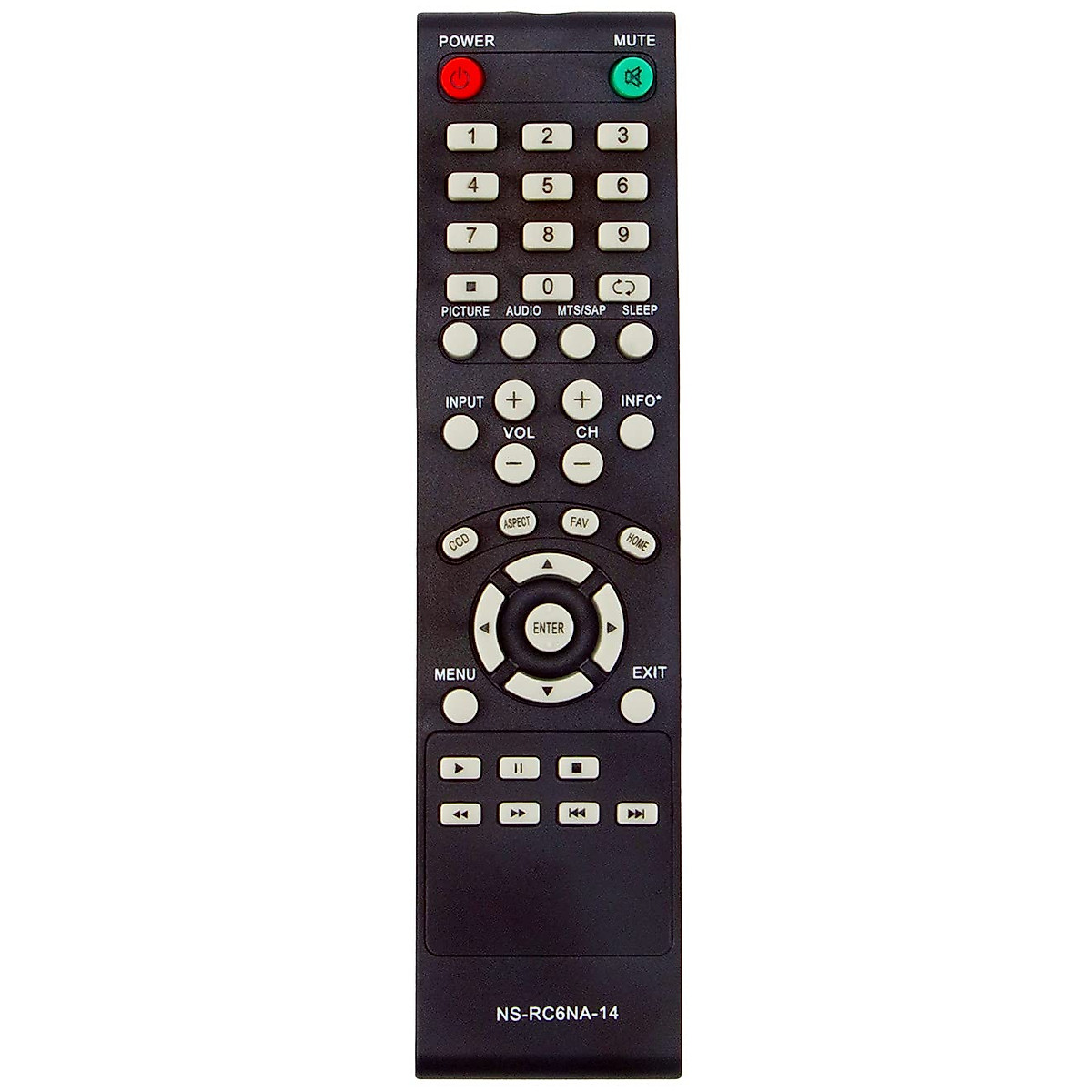 NS-RC6NA-14 Replace Remote Control fit for Insignia TV NS-24E40SNA14 NS-32D20SNA14 NS24E40SNA14 NS32D20SNA14 24" LED Television