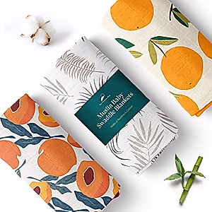 San Francisco Baby Unisex Swaddle Blankets, 3-Pack – Soft, Bamboo Rayon and Cotton Baby Blankets for Boys and Girls Promote Sound Sleep – 47x47 in. Receiving Blanket/Multipurpose Baby Essentials