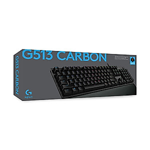 Logitech G513 Carbon LIGHTSYNC RGB Mechanical Gaming Keyboard with GX Brown switches (Tactile)