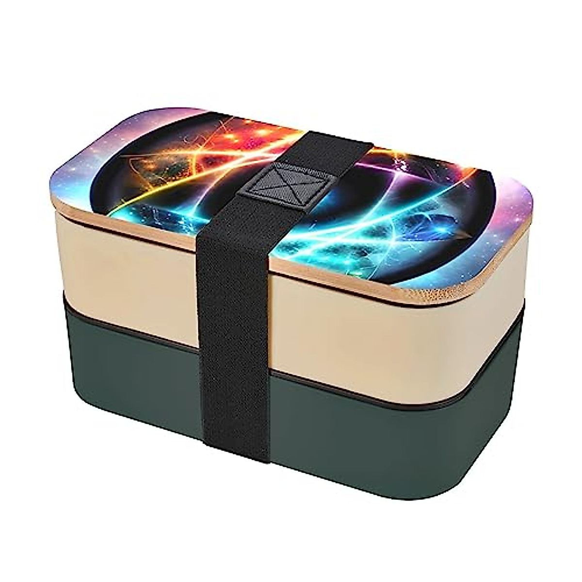 Wonderful Universe Adult Lunch Box, Bento Box, With Cutlery Set Of 3, 2 Compartments, Rectangular, Lunch Box For Adults