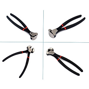 Guitar Fretwire and Bridge Pins Puller, 8-Inch End Cutting Plier for Fret Wire Work, Specially Hardened Stainless Steel Jaws, Cuts Wire and String Neatly, Luthier Repair Tool, Black