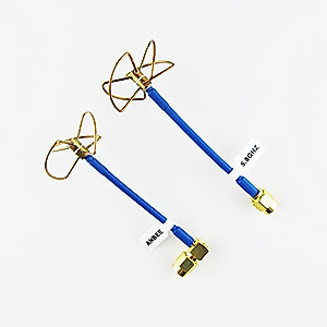 Anbee FPV 5.8Ghz Circular Polarized Clover Leaf Antenna High Gain Aerial Set RP-SMA Female Plug