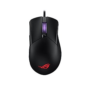 ASUS ROG Gladius III Wired Gaming Mouse, 19K Optical Sensor, 19,000 DPI, 6 Programmable Buttons, RGB Lighting, ROG Switch Socket Design, Swappable Switches, Ergonomic, Black
