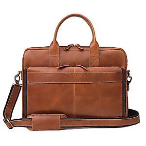 Leather briefcase 18 Inch Laptop Messenger Bags for Men and Women Best Office briefcase Satchel Bag