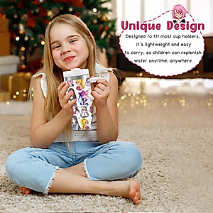 Anime Gifts for Girls, 14oz Anime Tumbler with Handle and Straw for Kids, Stainless Steel Insulated Anime Mug, Birthday Gifts for Anime Lovers, Just A Girl Who Loves Anime