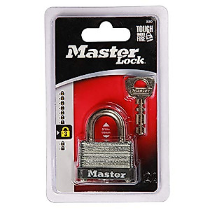 Master Lock 22D Laminated Steel Warded Padlock, 1-1/2-Inch Wide Body, 5/8-Inch Shackle Height,Silver