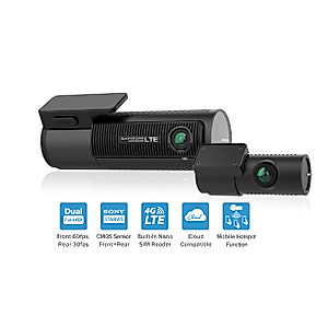 BlackVue DR750X-2CH LTE Plus with 32GB microSD Card | Easy Cloud connectivity with Built-in Nano SIM Card Reader | WiFi GPS, Cloud Connectivity| Dashcam Front and Rear| Made in Korea