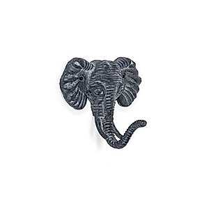 Abbott Collection Cast Iron Elephant Head Wall Hook