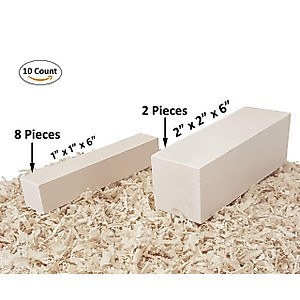 CanUsa Brand Basswood Carving Wood Blocks from Wisconsin USA. Whittling Wood Carving Wood Blocks for Carving. Contains Two Large Basswood Carving Blocks and Eight Small.