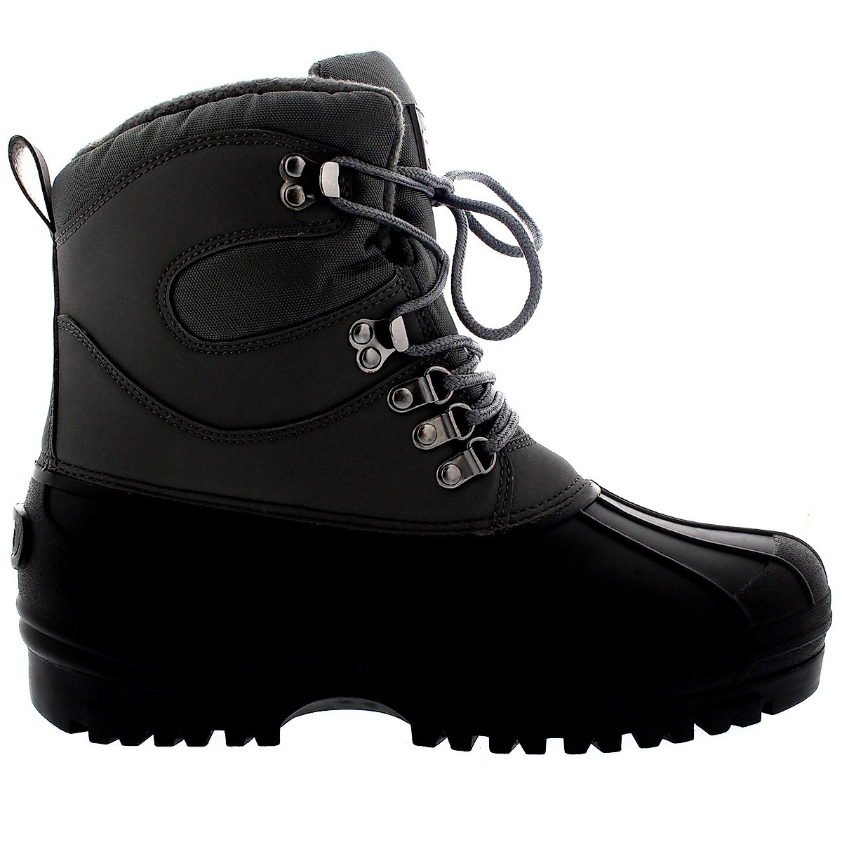 POLAR Mens Snow Waterproof Duck Hiking Bean Hiker Walking Short Ankle Boots - Gray - US13/EU46 - YC0441