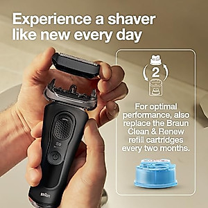 Braun Electric Shaver Head Replacement Part 92B Black, Compatible with Series 9 Electric Razors for Men