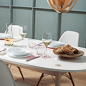 Bormioli Rocco Prometeo 12.5" Opal Glass Steak Plates, White, Set of 12