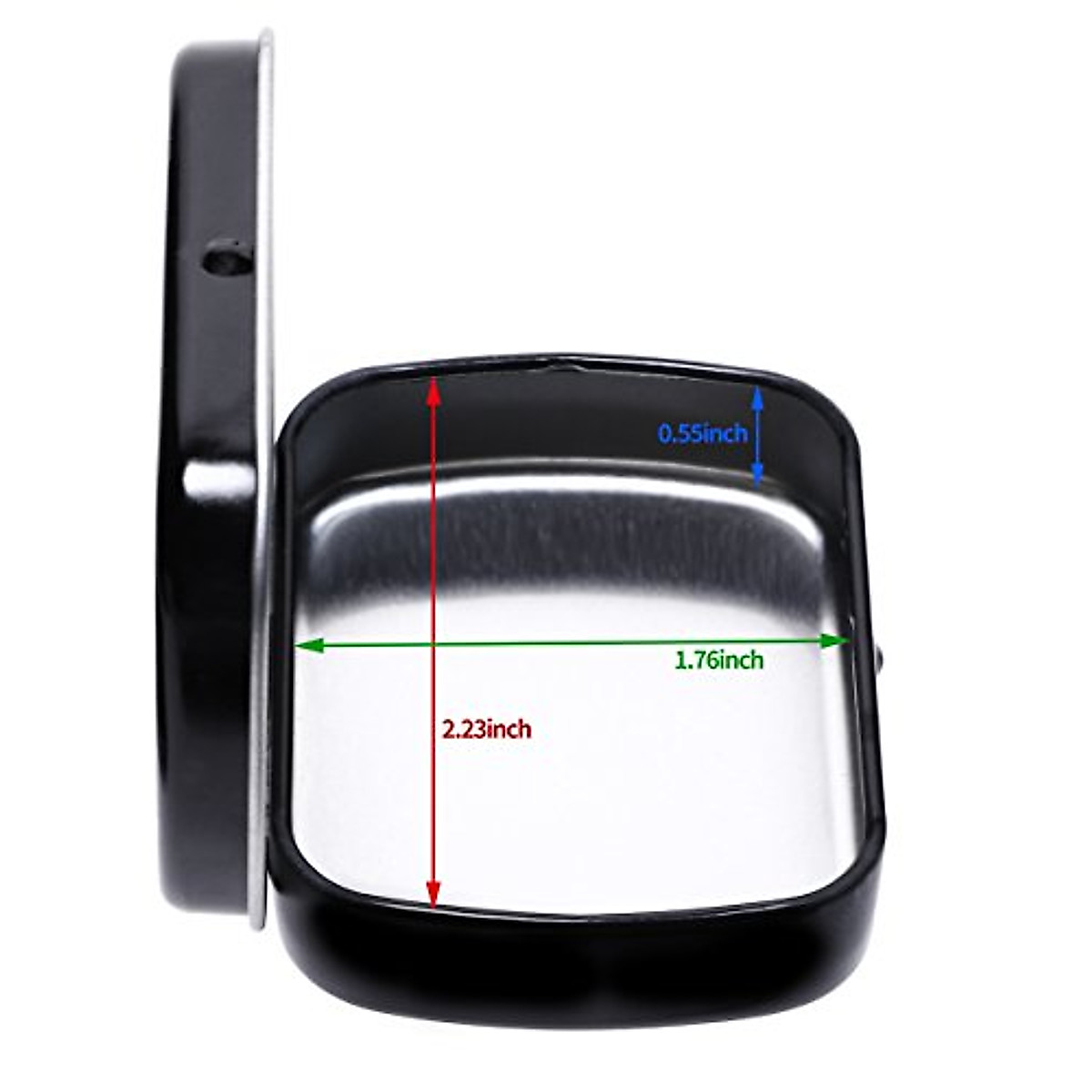 Mini Skater Metal Hinged Lid Tin Containers Portable Small Storage Empty Box for Candies, Pills, Earring and Jewelry Craft, 4Pcs (Black)