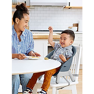 Skip Hop Baby High Chair 4 in 1 Convertible High Chair, EON, Slate Blue