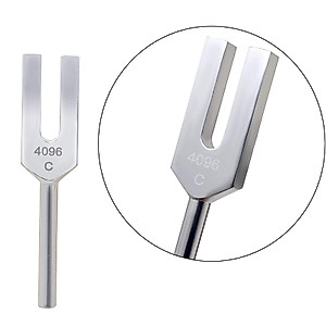 4096C White Crystal Tuning Fork Set to Purify The Chakra Meditation Ornament Set W4315 - White