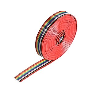 Tool parts IDC Rainbow Wire Flat Ribbon Cable 12P 1.27mm Pitch 5meter/16.4ft Length