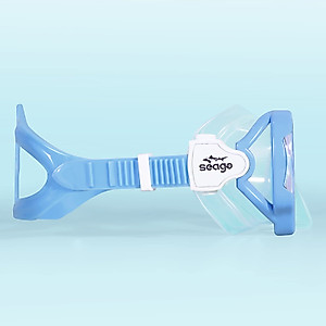 Kids Snorkel Mask Swim Diving Scuba Mask Snorkel Gear for Kids Boys Girls Youth, Anti-Fog 180° Panoramic View Soft Silicone Skirt Kids Pool Underwater Swim Goggles with Nose Cover, Snorkel Equipment