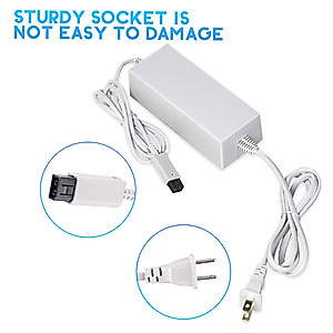 Xahpower 4 in 1 Accessories Bundle Kits for Wii, AC Power Supply Adapter + Composite Audio Video Cable + Wii to hdmi Converter and Wired Infrared Ray Sensor Bar Compatible with Nintendo Wii