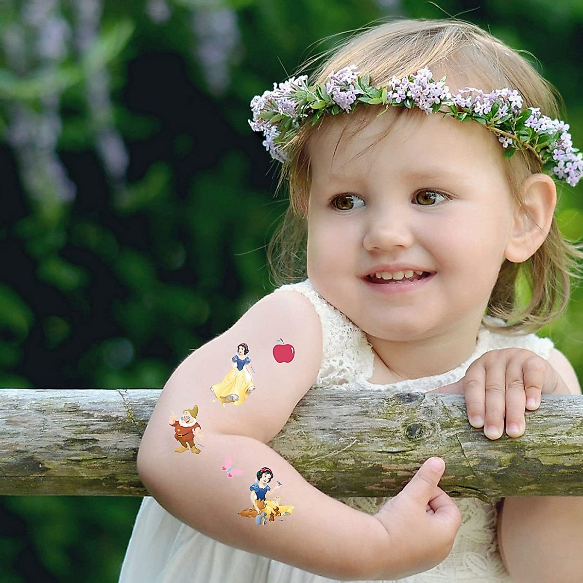 GODSON Princess Tattoos 4sheets Fake Temporary Tattoos for Kids Girls Women Adult Party Favors Birthday decor