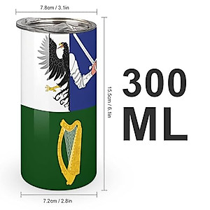 Four Provinces of Ireland Flag Funny Coffee Mug Stainless Steel Travel Insulated Tumbler Double Wall Water Cup 10 Oz