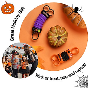 Halloween Party Favors Bulk Stargo Finger Poppers Fidget Toy - Halloween Stocking Stuffers Non-Candy Trick or Treat Toy for Girls & Boys - Halloween Party Bags and Goody Bags Filler - Pack of 10