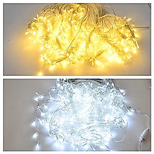 VITOOTE Twinkle Star 66ft 480 LED String Lights Outdoor, Waterproof Connectable Hanging Light for Party Decor, Wedding Party Home Garden Hotel Christmas Lights(Warm White)
